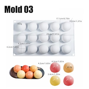 Ball Silicone Mold,ball Chocolate Silicon Mold,cake Baking Mold,wax ...