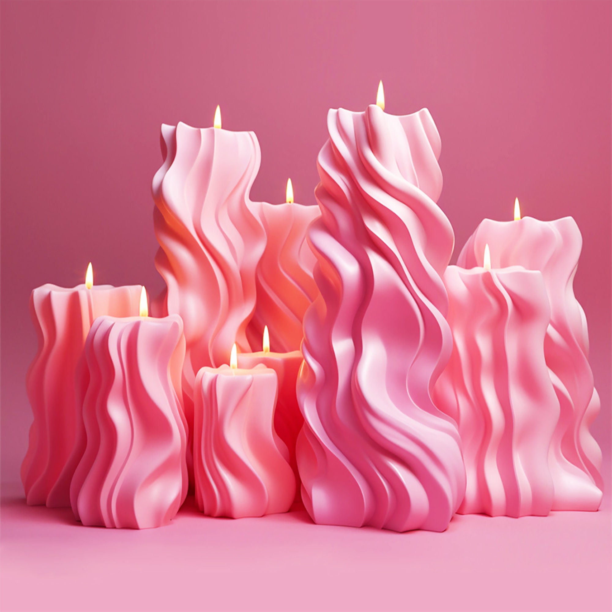 Spiral Wave Candle Silicone Mold,scented Candle Making Mold,concrete ...