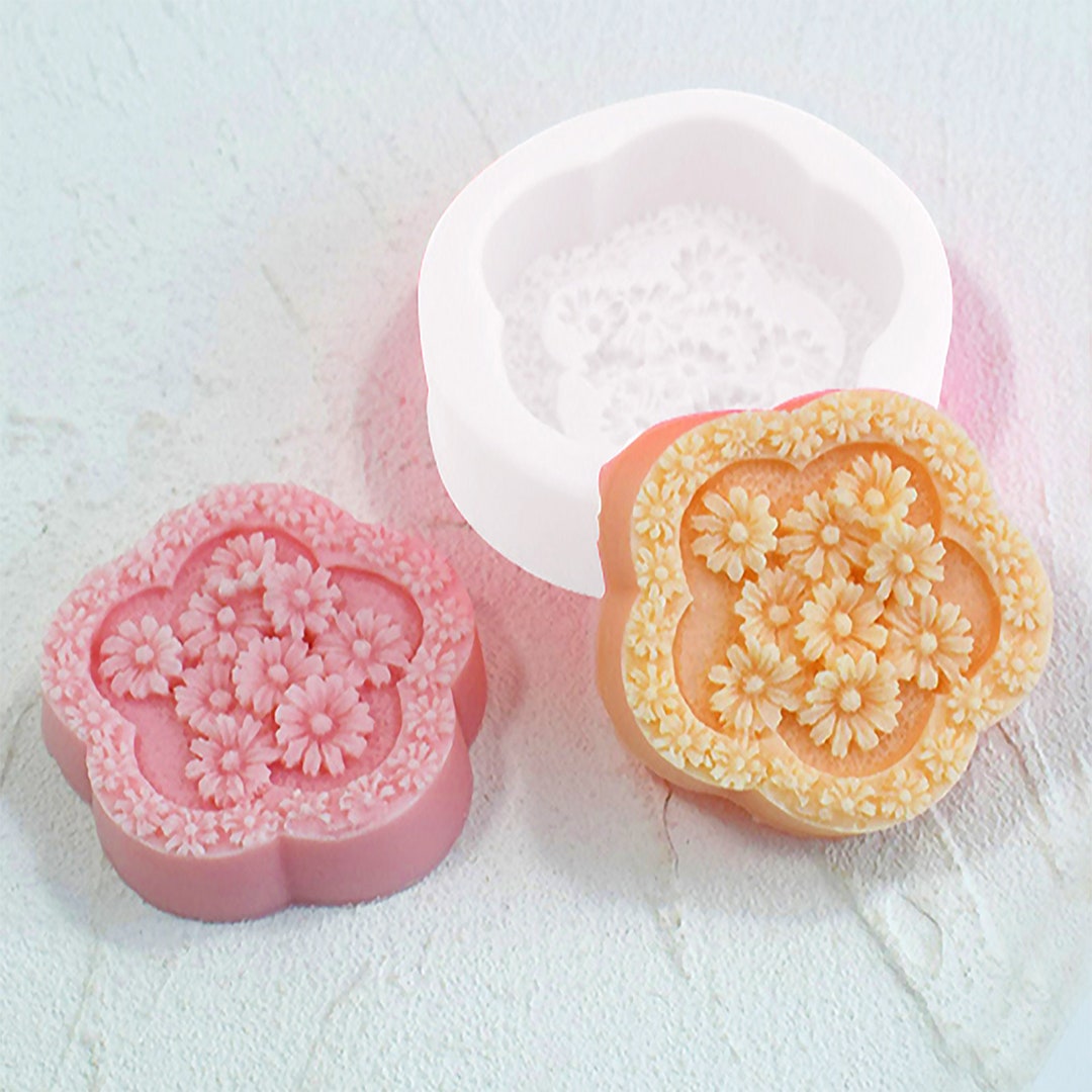 Flower Daisy Soap Silicone Mold,flower Soap Bar Mold,lotion Bar Mold ...