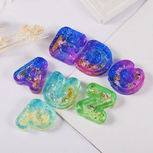 Initial Letter Quicksand Silicone Mold,alphabet Shaker Mold,alphabet ...