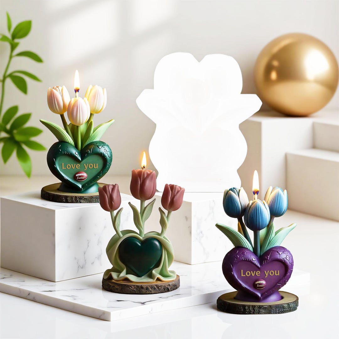 Tulip Flower Candles Silicone Mold,wax Candles Making Mold,concrete ...