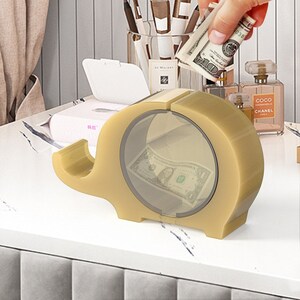 Animal Elephant Piggy Bank Resin Mold,hippo Piglet Whale Silicone Bank ...