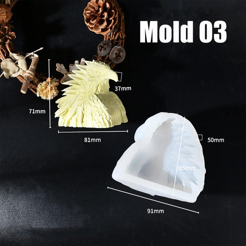 Eagle Candles Silicone Mold,animal Candle Making Mold,concrete Plaster ...