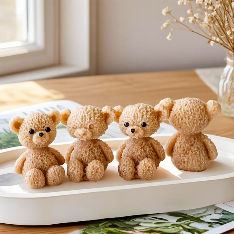 Bear Candles Silicone Mold,cute Candles Making Mold,concrete Plaster ...