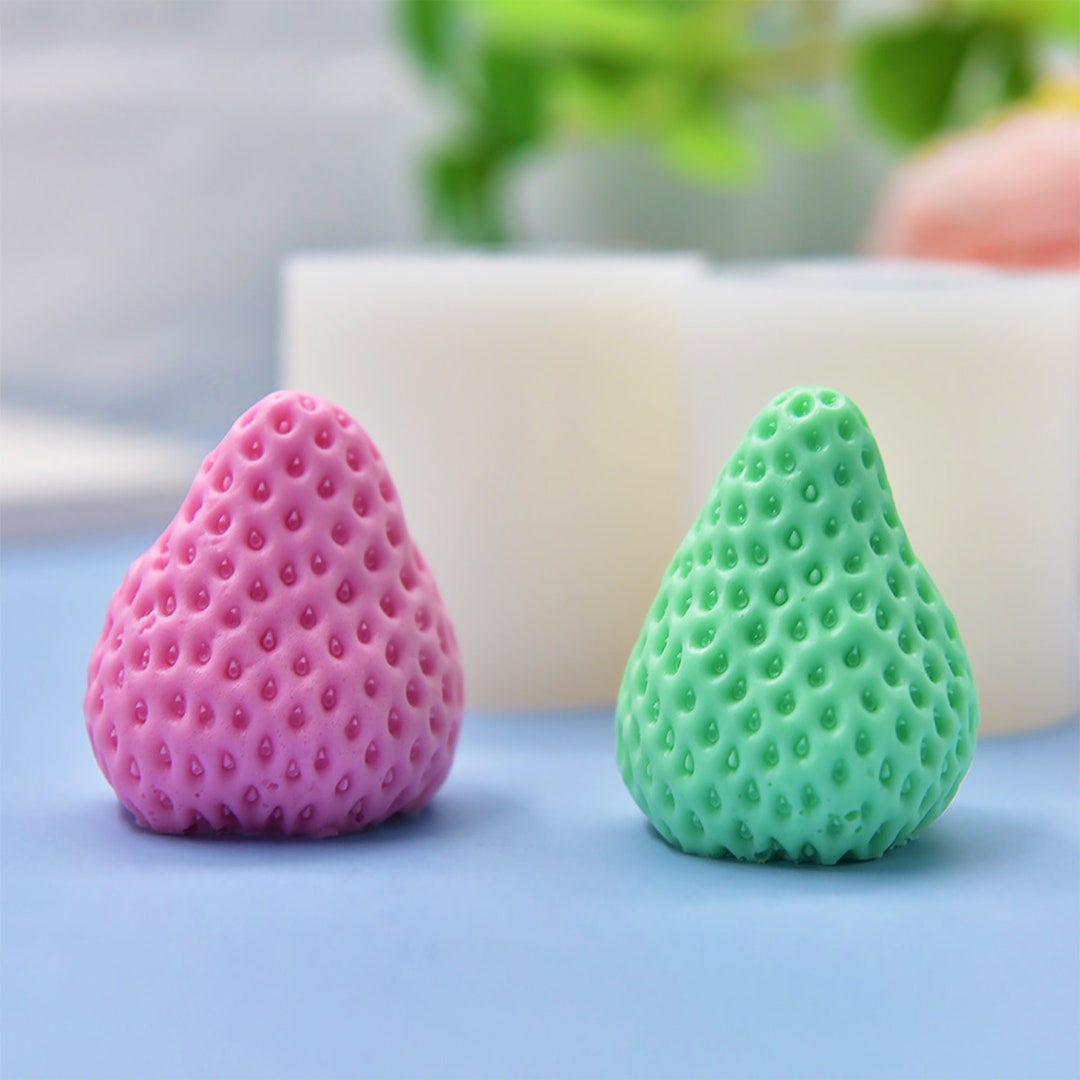 Strawberry Silicone Mold,fruit Candle Making Mold,handmade Soap Mold ...