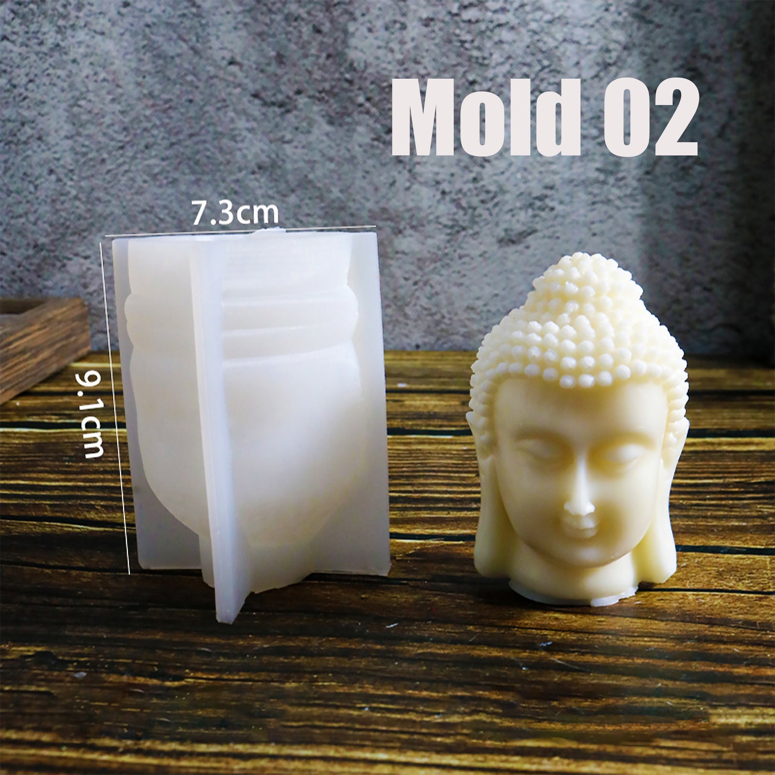 Buddha Face Candle Silicone Mold,epoxy Resin Buddha Mold,concrete ...