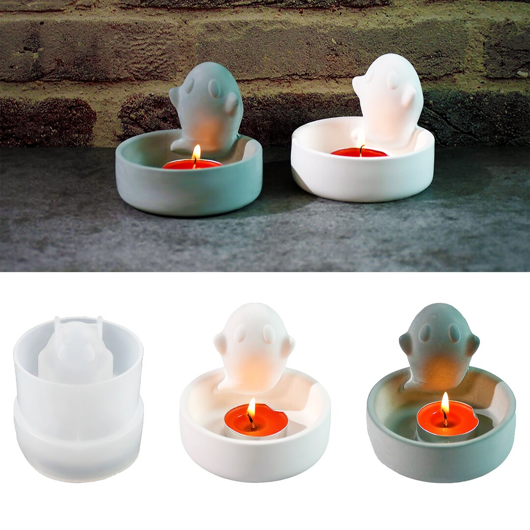 Floating Ghost Candle Holder Silicone Mold,concrete Plaster Candle ...