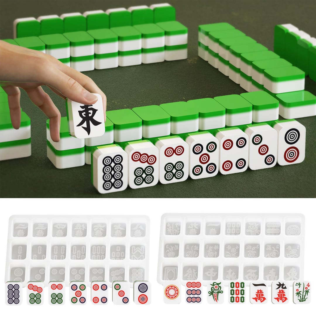 Mahjong Silicone Mold,epoxy Resin Mahjong Set Mold,concrete Plaster ...