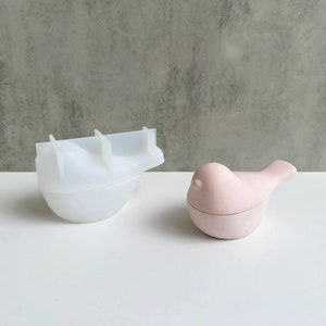 Bird Shaped Storage Box Silicone Mold,concrete Plaster Jewelry Box Mold ...