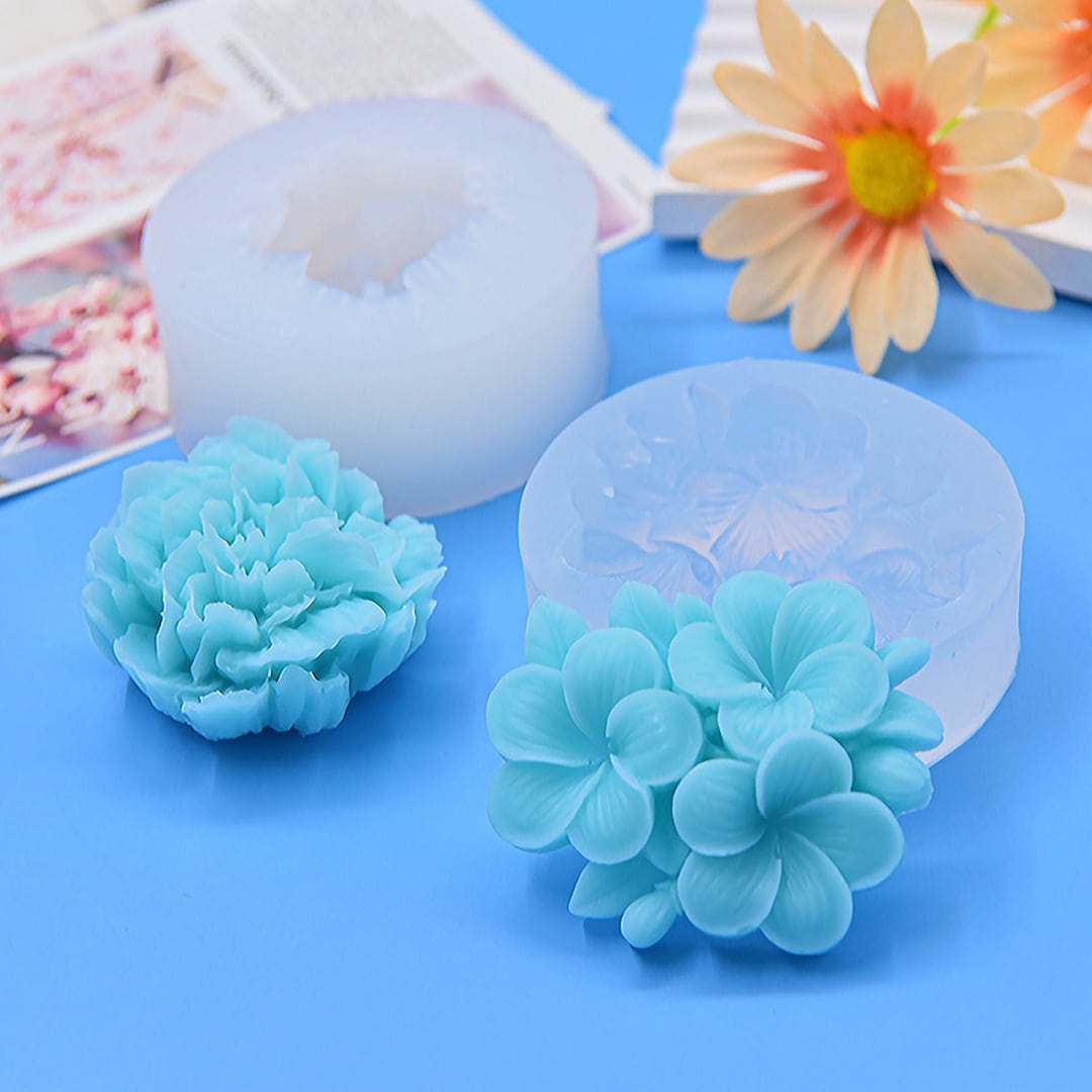 2 Styles Flower Silicone Mold,frangipani/carnation Resin Mold,epoxy ...