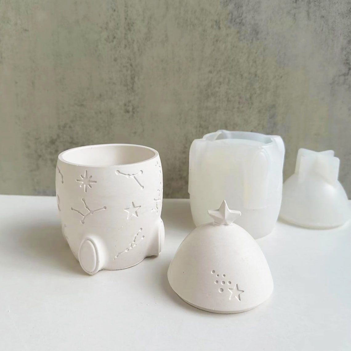 Starship Rocket Storage Box Silicone Mold,concrete Plaster Jewelry Box ...