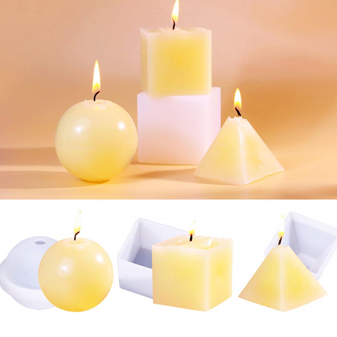 Geometric Candles Silicone Mold,square Ball Candles Making Mold ...