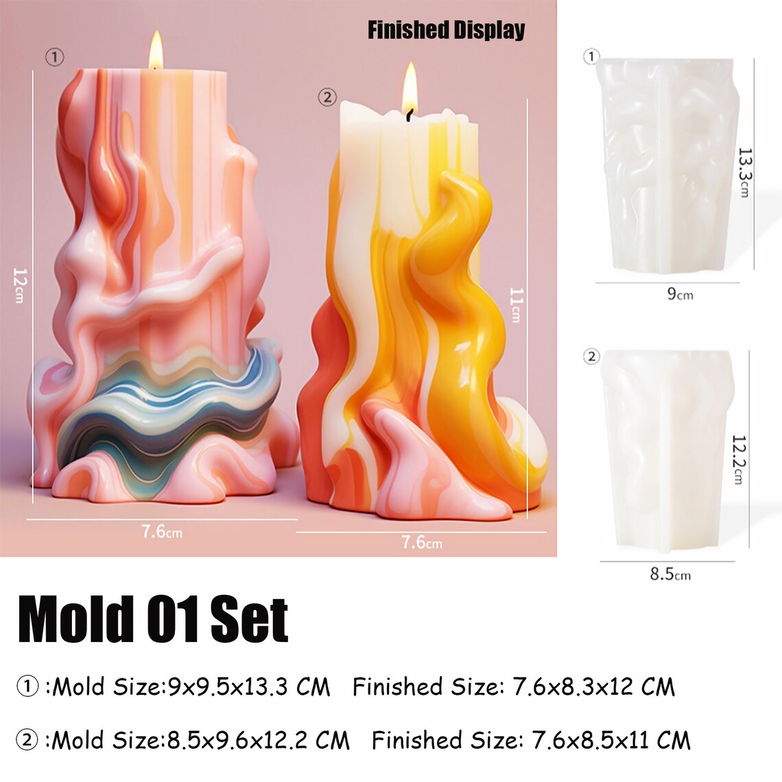 Spiral Wave Candle Silicone Mold,scented Candle Making Mold,concrete ...