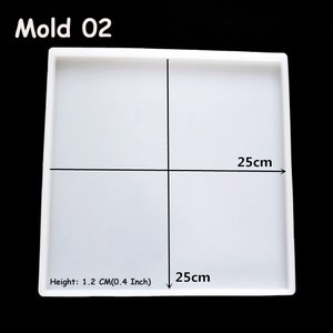 Large Rectangle Square Tray Silicone Mold,epoxy Resin Jewelry Trinket ...