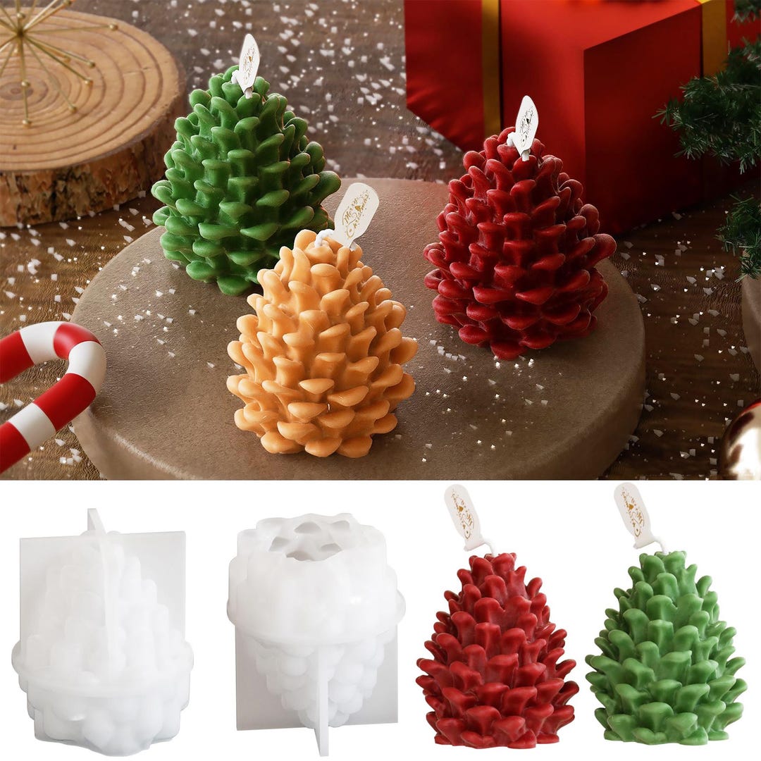 Pine Cones Candles Silicone Mold,wax Candles Making Silicon Mold ...