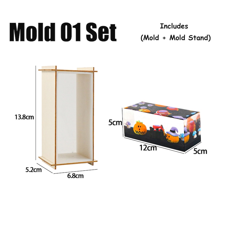 Rectangle Silicone Mold With Holder,cuboid Clear Resin Mold,dried ...