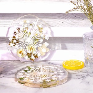 Dandelion Flower Coaster Silicone Mold,epoxy Resin Coaster Mold ...