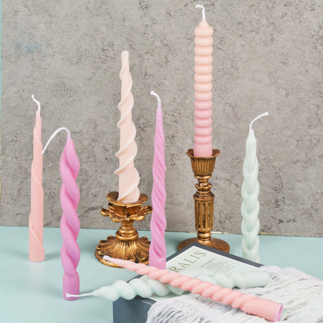 8 Style Long Sprial Candles Mold,unique Twist Candle Mold,decorative ...