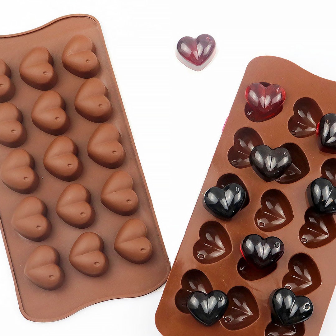 Heart Chocolate Silicone Mold,heart Soap Silicone Mold,lotion Bar Mold ...