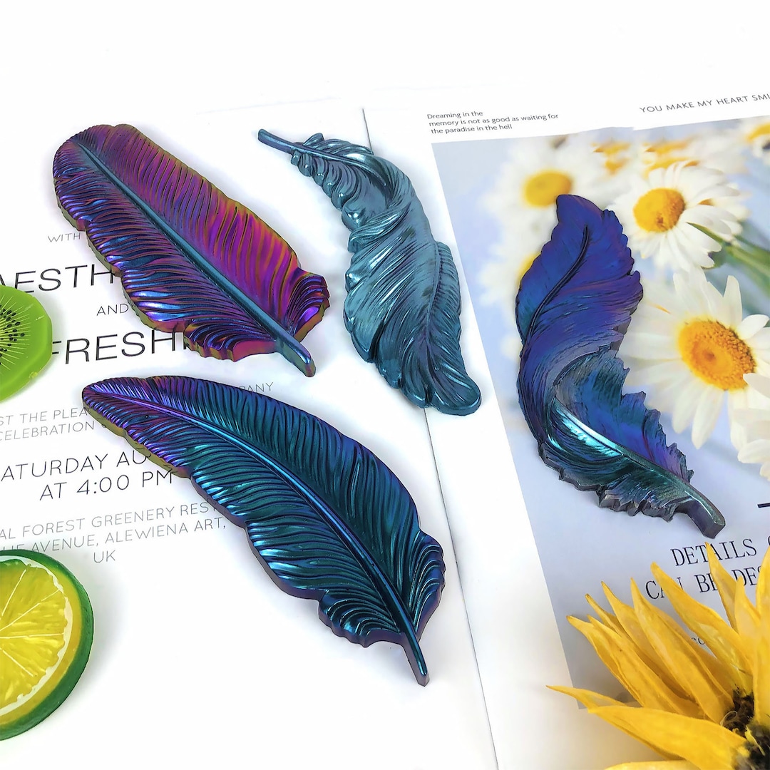 Feather Silicone Mold,epoxy Resin Feather Mold,cement Plaster Feather ...