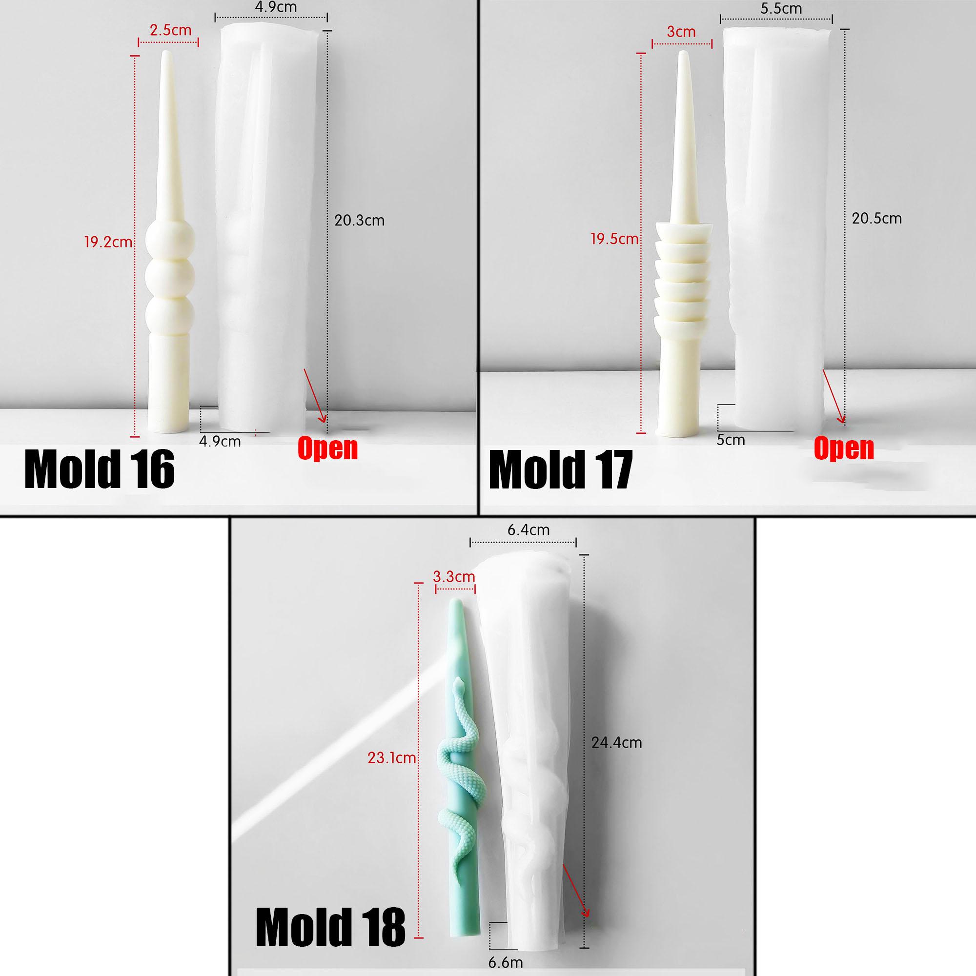 Long Spiral Candles Silicone Mold,wax Candles Making Silicon Mold,twist ...