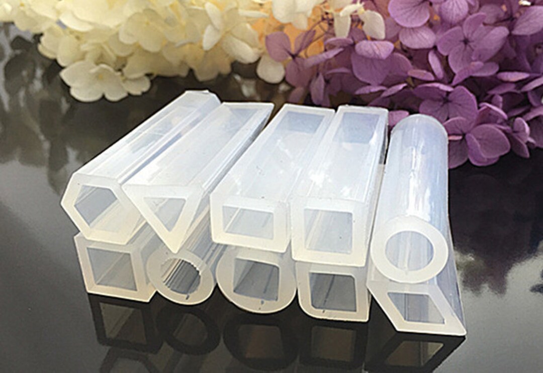 10 Style Pendant Silicone Mold Epoxy Resin Long Cube Cylinder Triangle ...