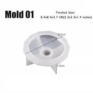 Faceted Round Storage Box Mold,storage Box With Lid Silicone Mold,epoxy ...