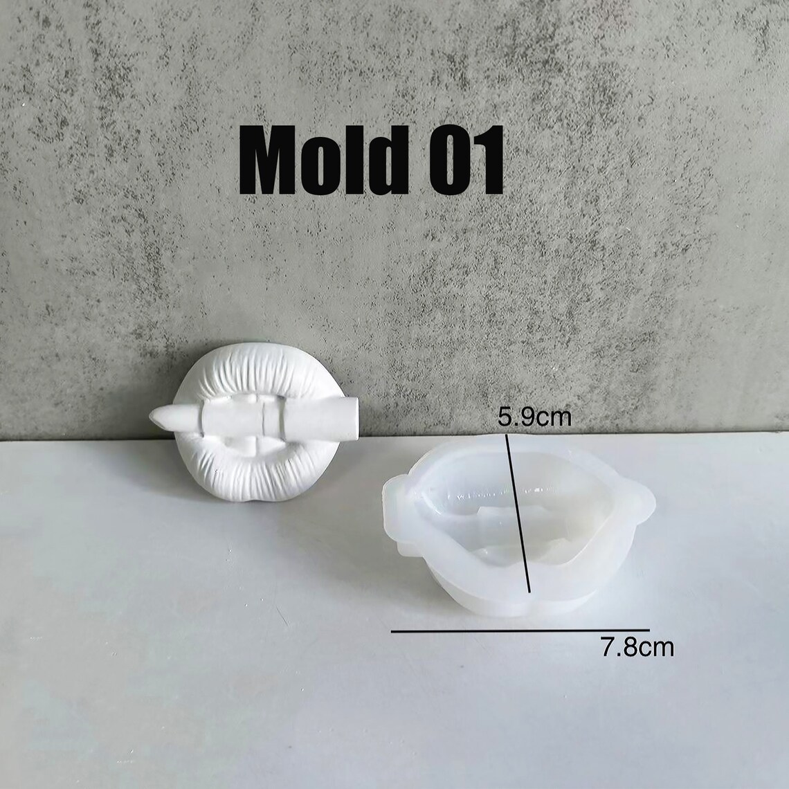 Lips Silicone Mold,concrete Plaster Lips Mold,handmade Lips Soap ...