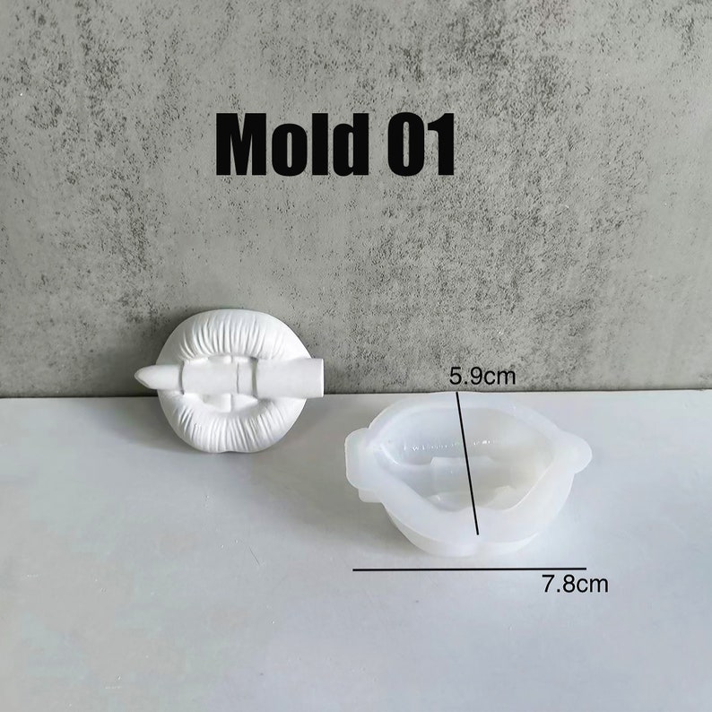 Lips Silicone Mold,concrete Plaster Lips Mold,handmade Lips Soap ...