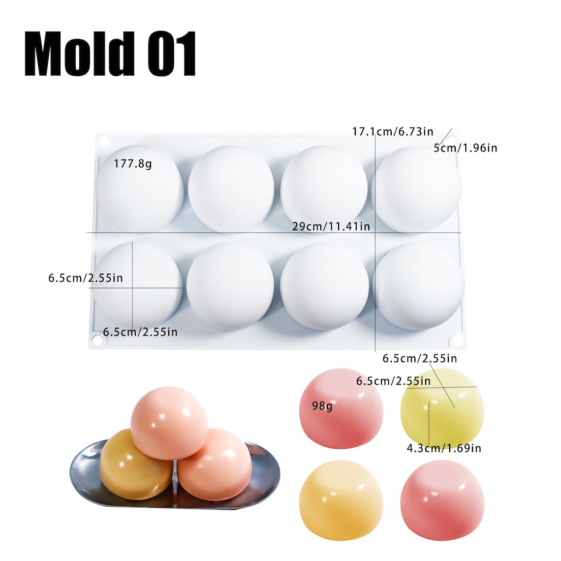 Ball Silicone Mold,ball Chocolate Silicon Mold,cake Baking Mold,wax ...