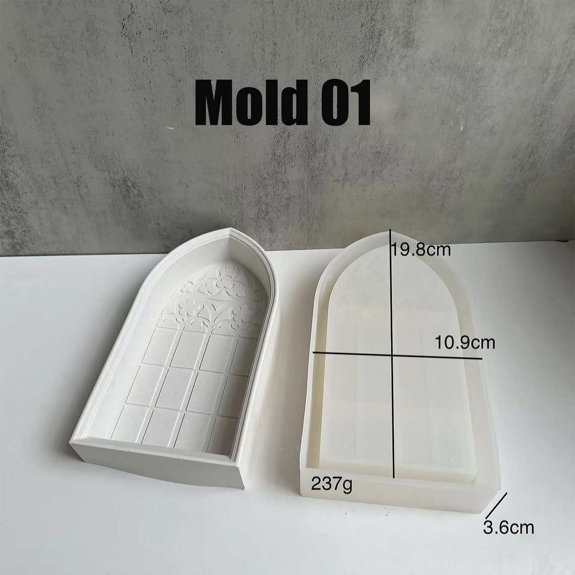 Church Window Storage Box Silicone Mold,concrete Plaster Storage Box ...