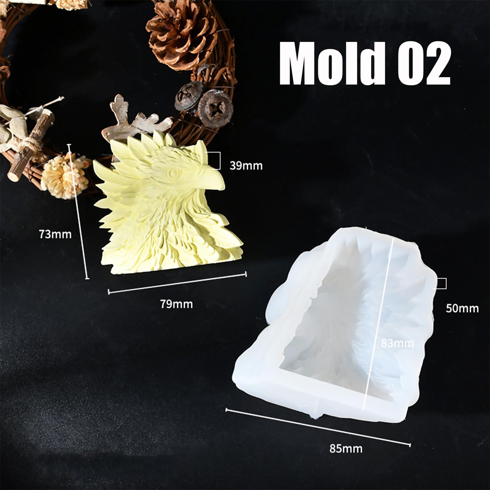 Eagle Candles Silicone Mold,animal Candle Making Mold,concrete Plaster ...