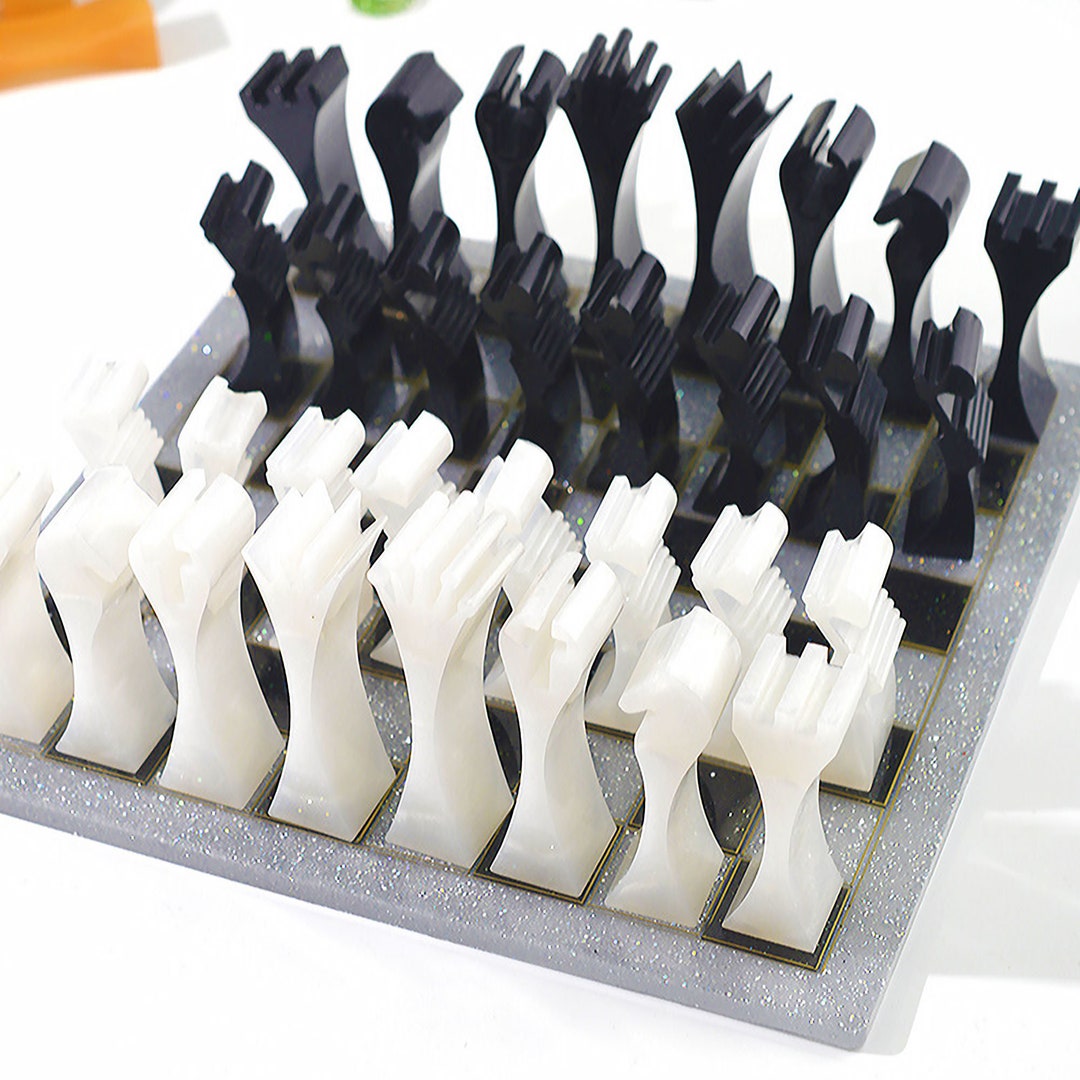 1 Set 3D Chess Silicone Mold,epoxy Resin Chess Mold,concrete Cement ...