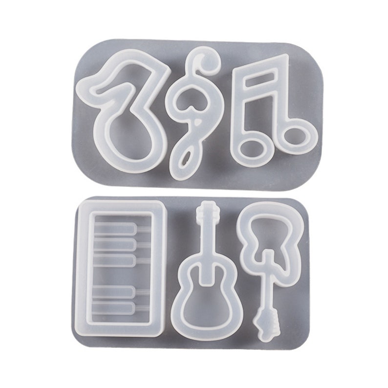 Music Quicksand Silicone Mold,music Shaker Mold,creative Keychain Resin ...