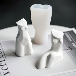 2 Styles Abstract Human Body Candles Mold,human Body Scented Candle ...
