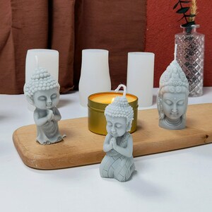 3D Buddha Face Candle Silicone Mold,resin Buddhism Buddhist Religion ...