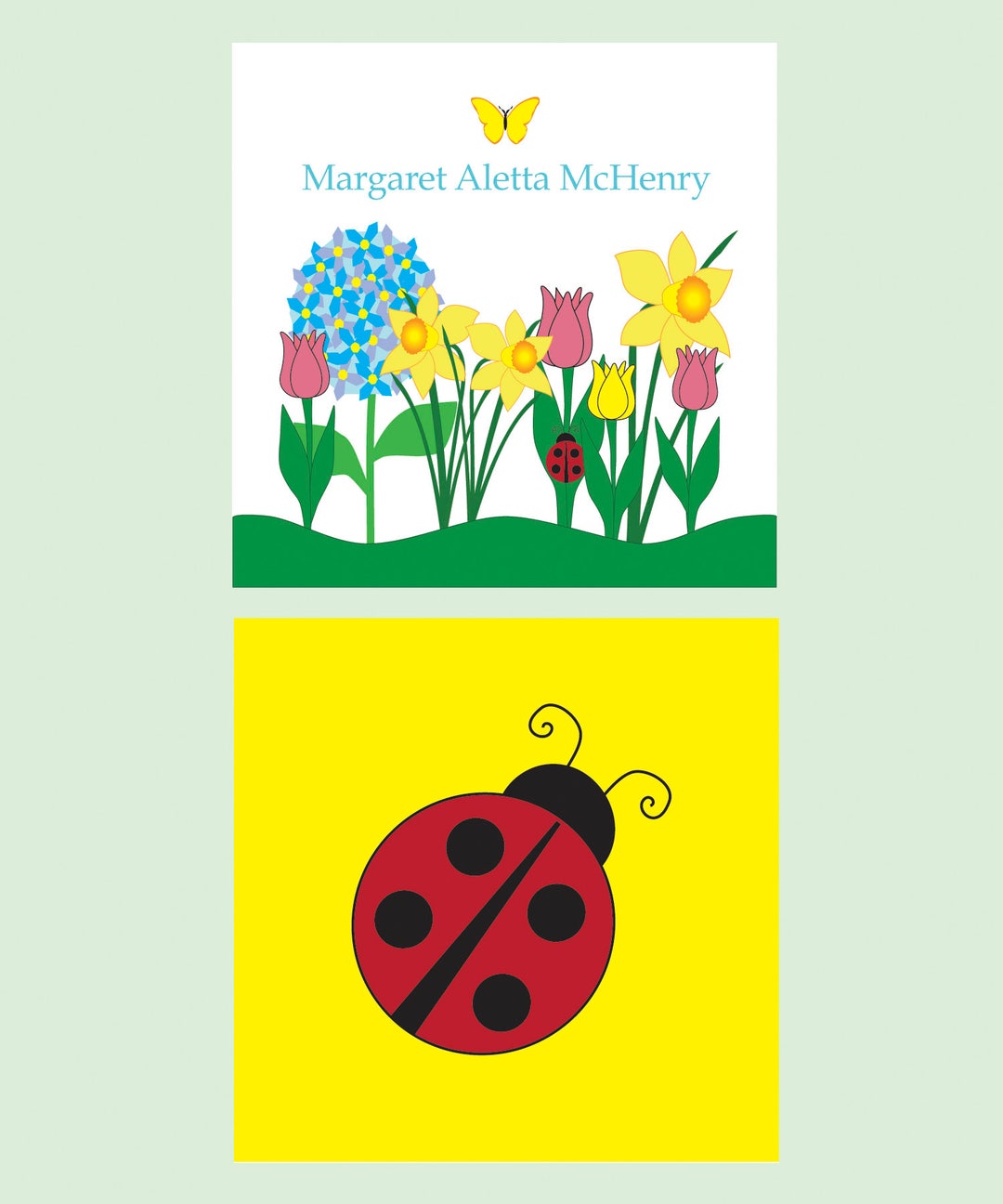 Children's Calling Cards (custom Double Sided) Horses, Sailboats ...