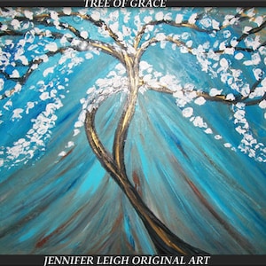 TREE of GRACE.... Original Large Abstract Painting Modern Contemporary ...