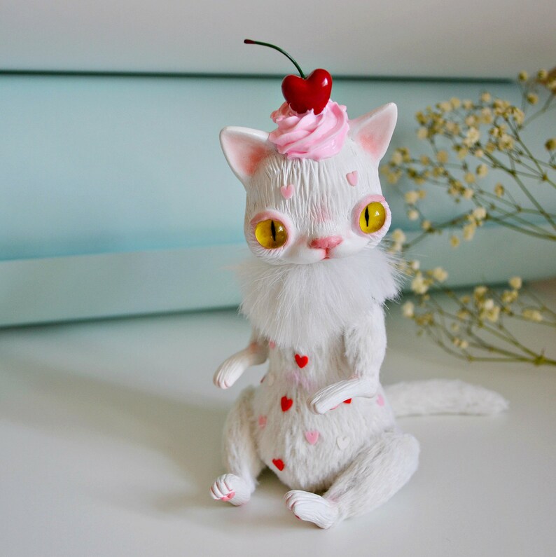 Art doll Cat doll Cat lover gift Collectible doll Fantasy | Etsy