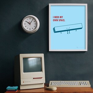 LARGE (500x400mm) Space Computer Key Screenprint - Etsy