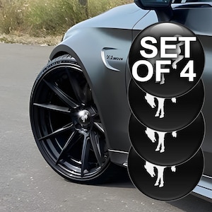 Wheel Center Cap Logo Stickers Set of 4 – 3D Domed Epoxy Logo Decals ...