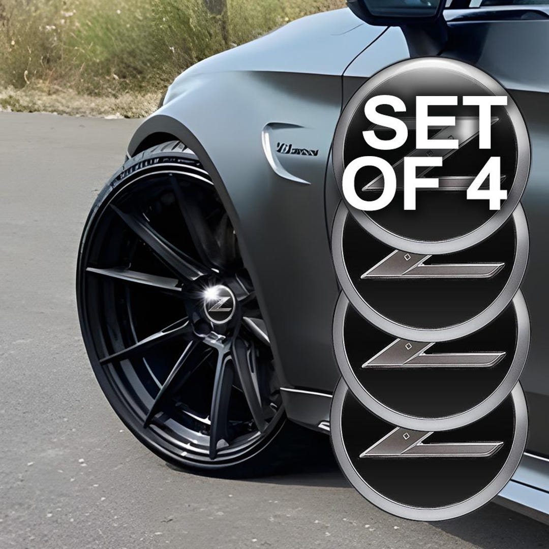 Z Fans 3D Domed Wheel Center Cap Stickers – Custom Rim Decals Set of 4 ...