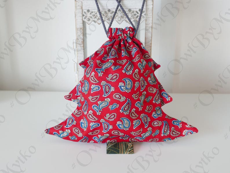 Christmas Tree Gift Pouch PDF Sewing Pattern | 5 Sizes, Lined - Etsy