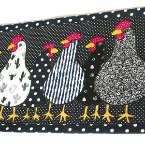 Chicken Applique Table Runner Sewing Pattern: Beginner-friendly PDF ...