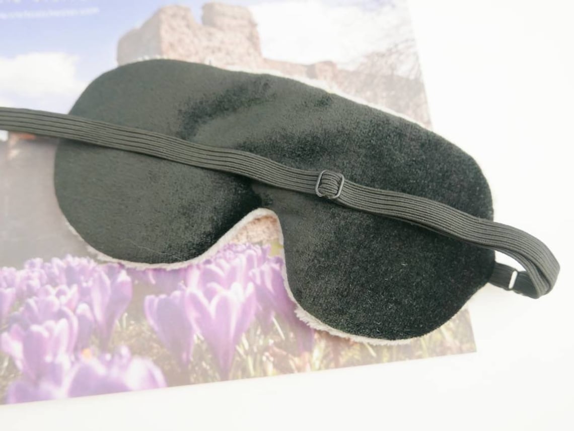 Super Cuddle Plush Grey Sleep Mask Best Quality Hand Made by - Etsy