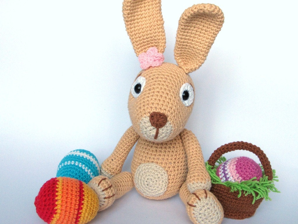 Easter Bunny With Easter Eggs Crochet Pattern / Amigurumi - Etsy