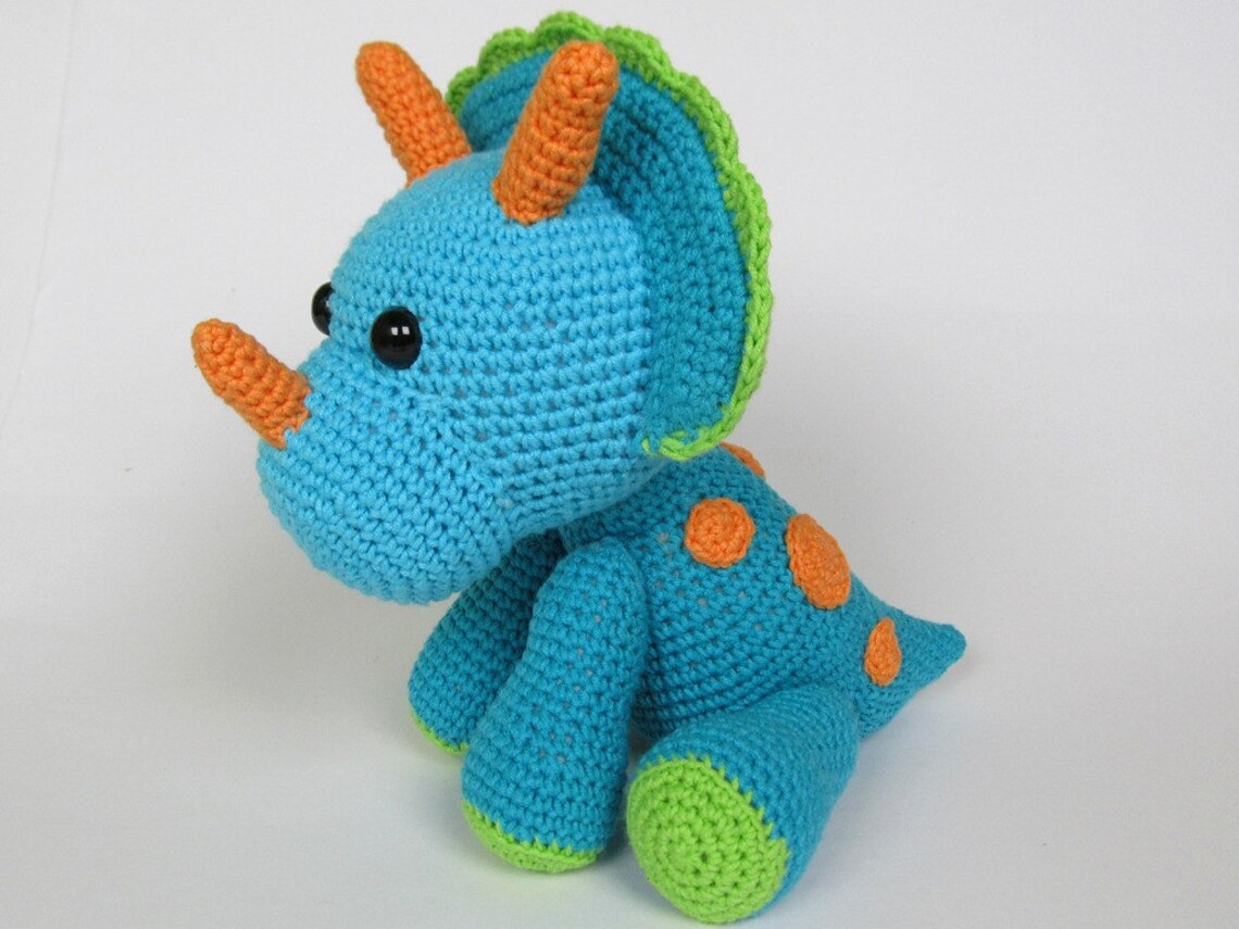 Triceratops Tripi Amigurumi Crochet Pattern / PDF E-book / - Etsy