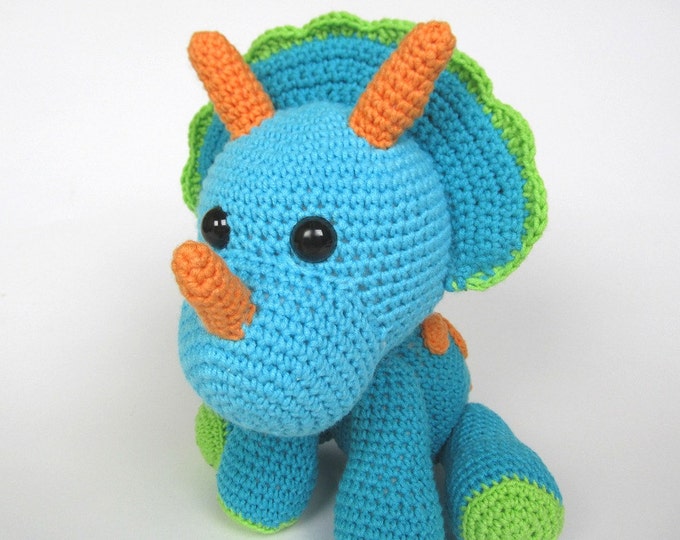 Triceratops Tripi - Amigurumi Crochet Pattern / PDF E-book / Stuffed ...