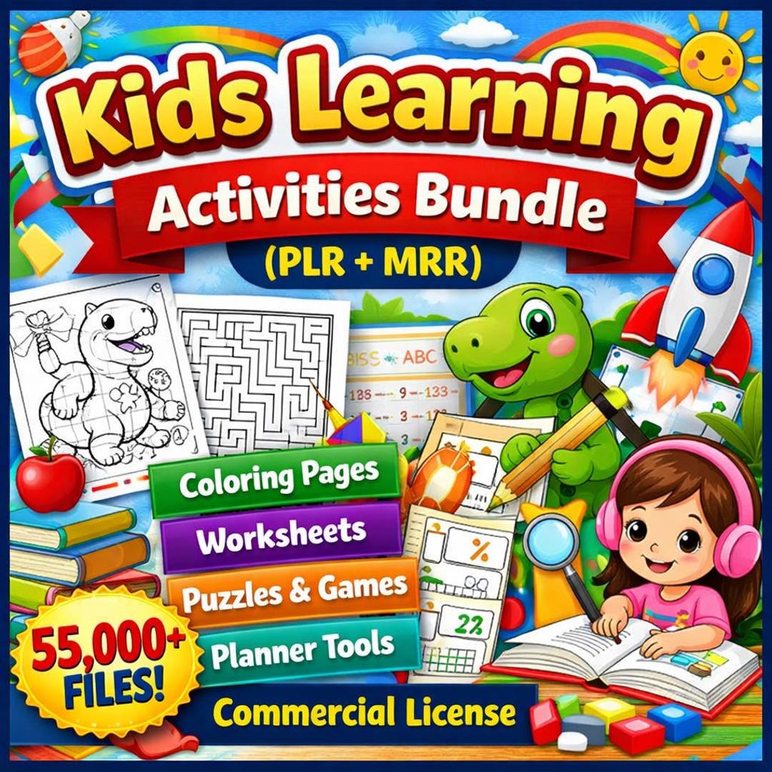 Kids Activity Bundle Printable | Coloring Worksheets Maze Busy Book ...