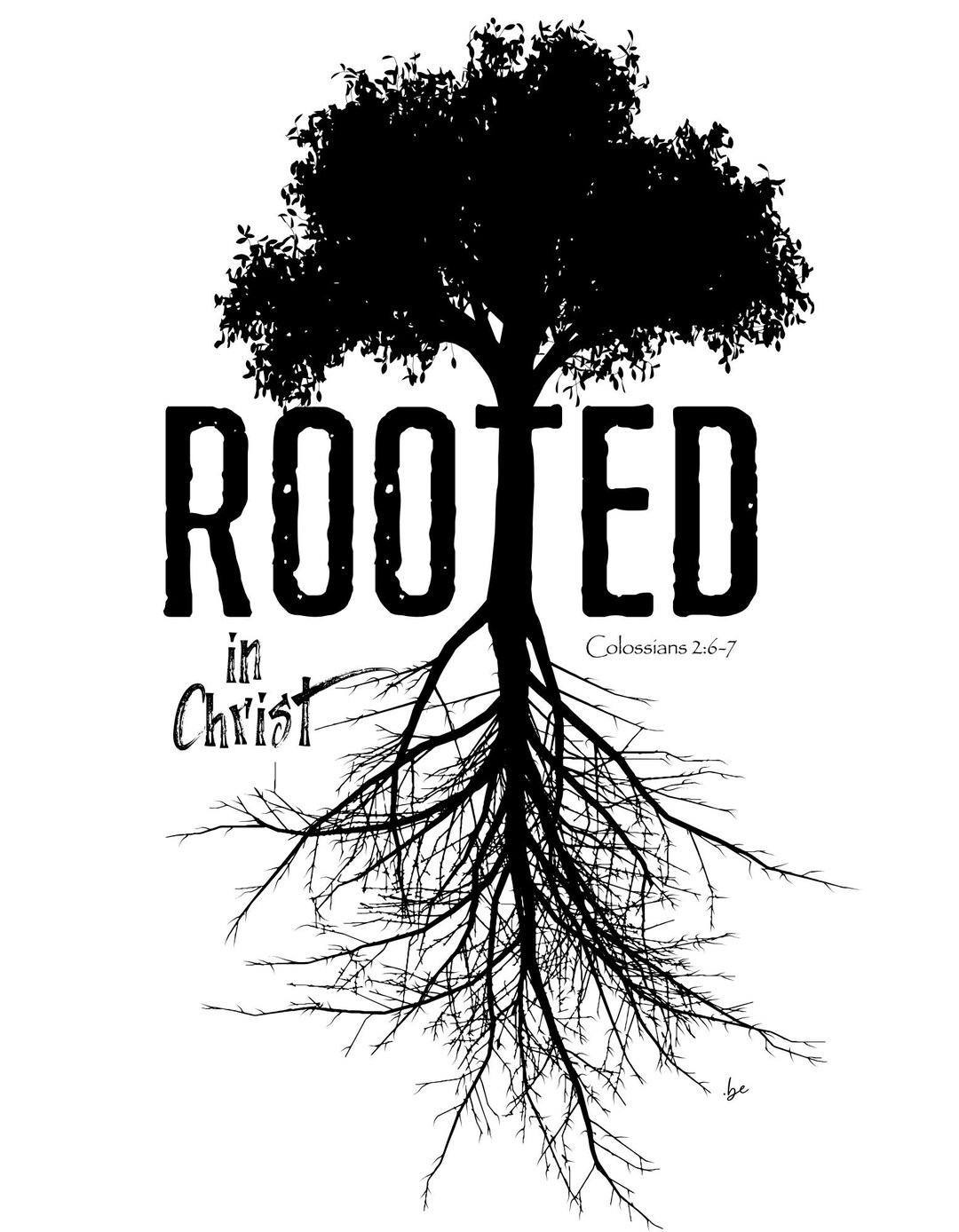 Rooted in Christ - Christian Art Digital Print - Etsy